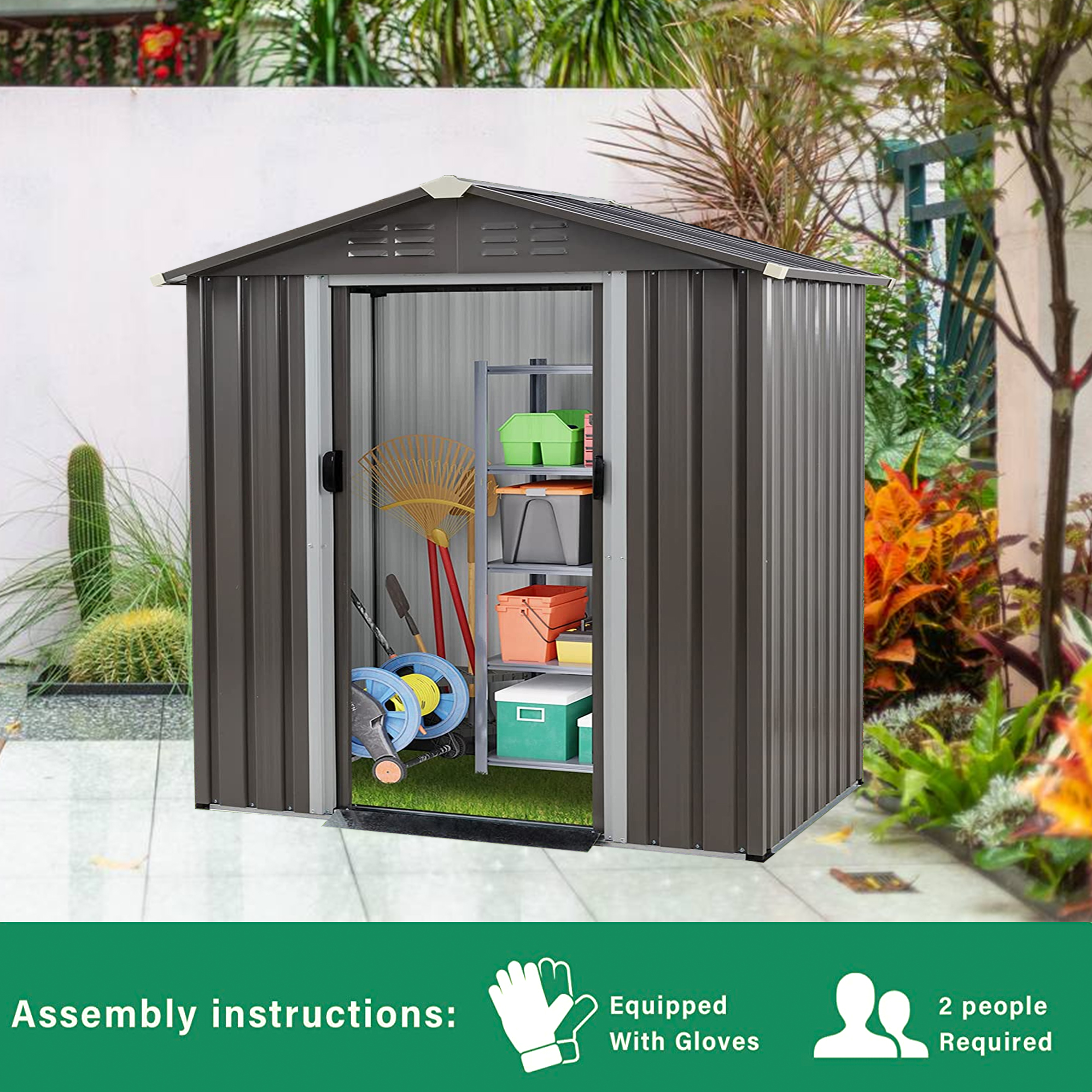 Custom Garden Shed Metal Outdoor Shed Storage House Supplier ...